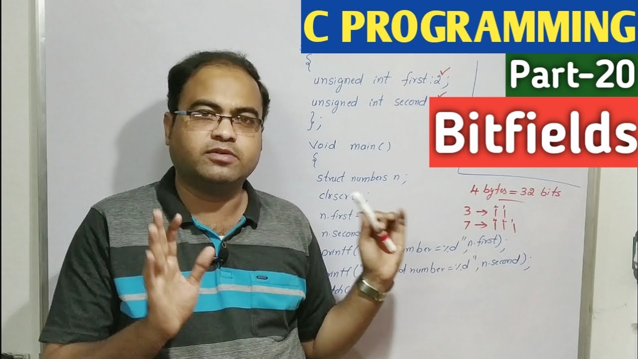 C PROGRAMMING | Part-20 | Bitfields