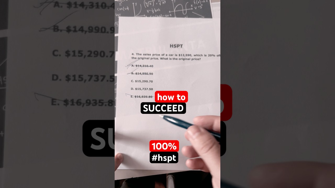 How To Succeed On HSPT (Math) #hspt #maths #strategy