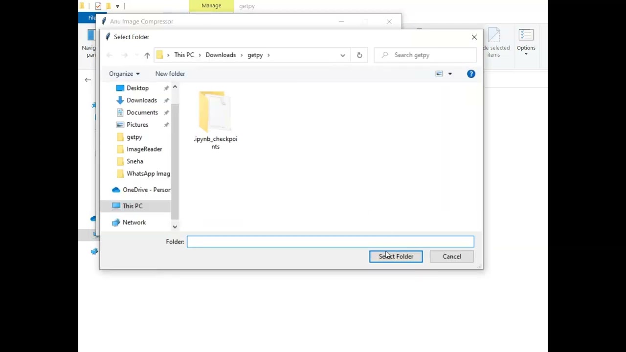 Tkinter GUI : Image Compressor Python