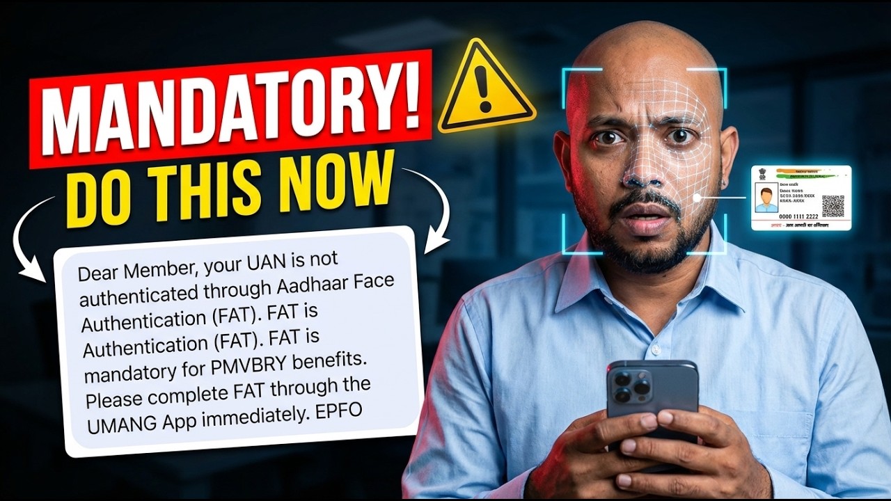 Aadhaar Face Authentication Mandatory ⚠️ | EPFO FAT Update 2026 | Step-by-Step Guide #uidai #aadhaar