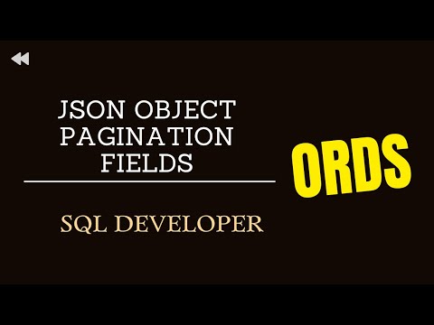 How to do Pagination with ORDS REST API using SQL developer, limit offset hasmore in ORDS ...