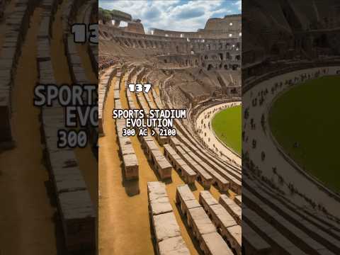 Evolution of ???? stadium made with AI #evolution #stadium #ai