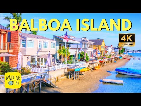 Millionaires Island | Balboa Island | Frozen Banana Stand | 4K Walking Tour