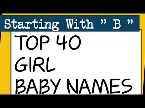 Top 40 Girl Baby Names Starting With -B