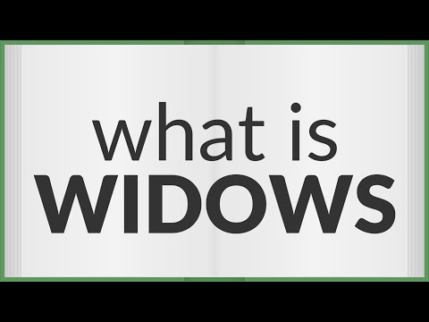 Widows | meaning of Widows