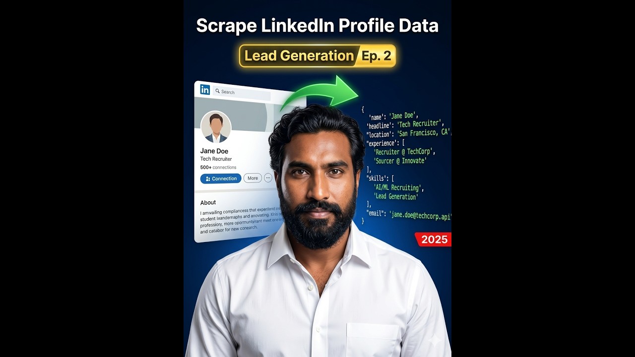 🥇 How to Scrape Full LinkedIn Profile Data Using API | Lead Generation Ep. 2 (2025)