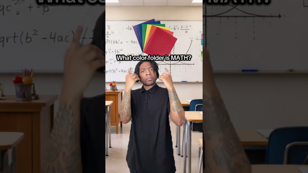 What color folder is MATH?