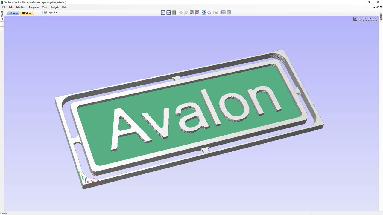 Avalon Nameplate | Vectric V11 Tutorials