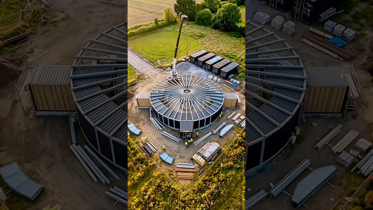Futuristic Circular Eco Home Build in 60 Seconds | Luxury Container House Transformation#shorts