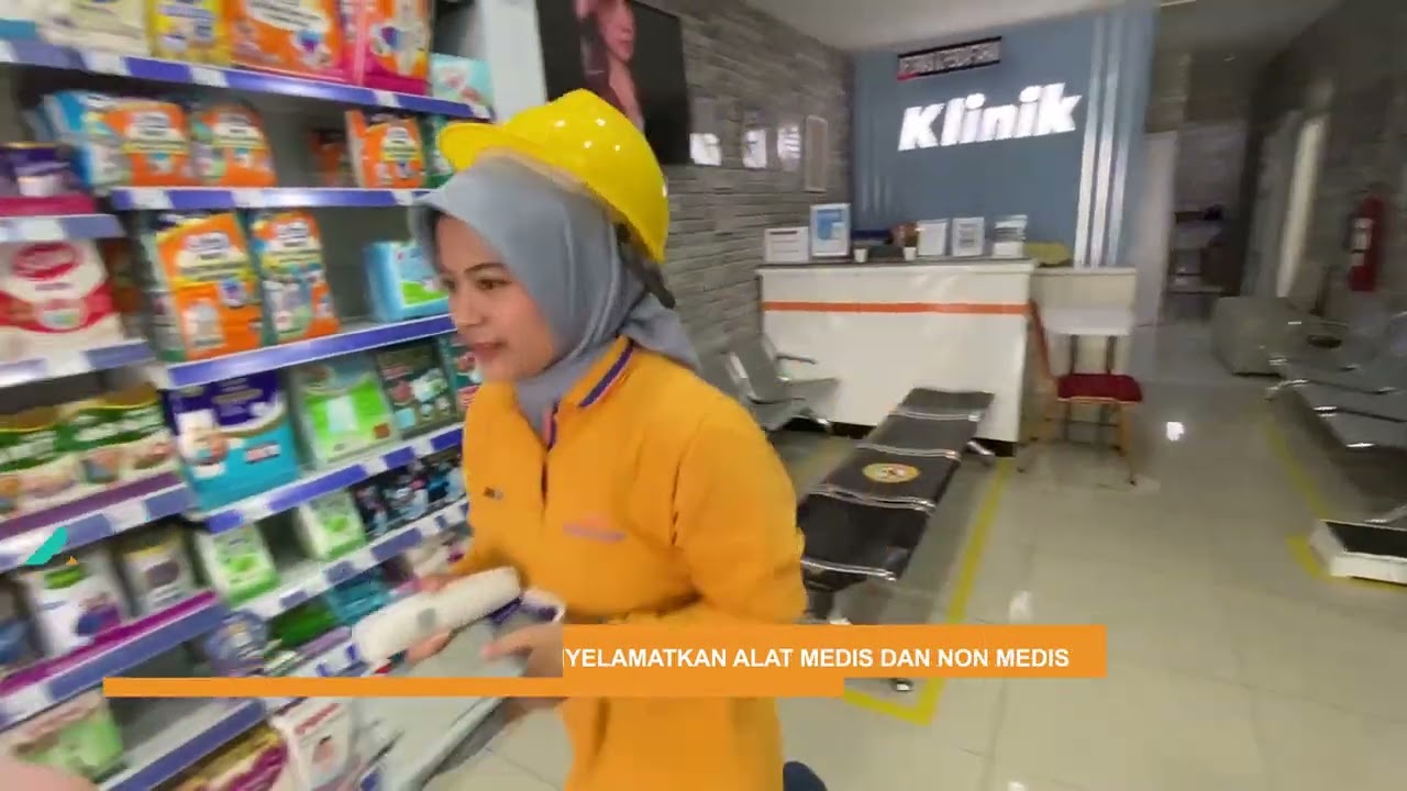 Simulasi Evakuasi Bencana Gempa Bumi dan Kebakaran Klinik Kimia Farma Sukaresmi