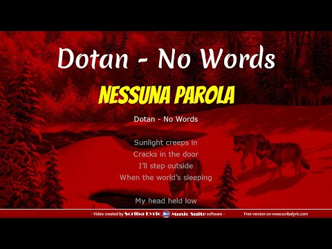 Dotan - No words - Traduzione italiano + testo inglese