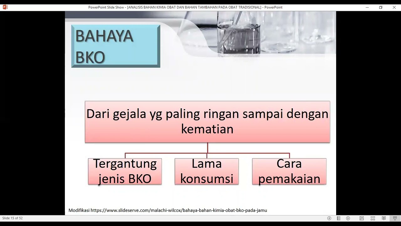 Analisis BKO dan Bahan Tambahan Obat Tradisional part 1