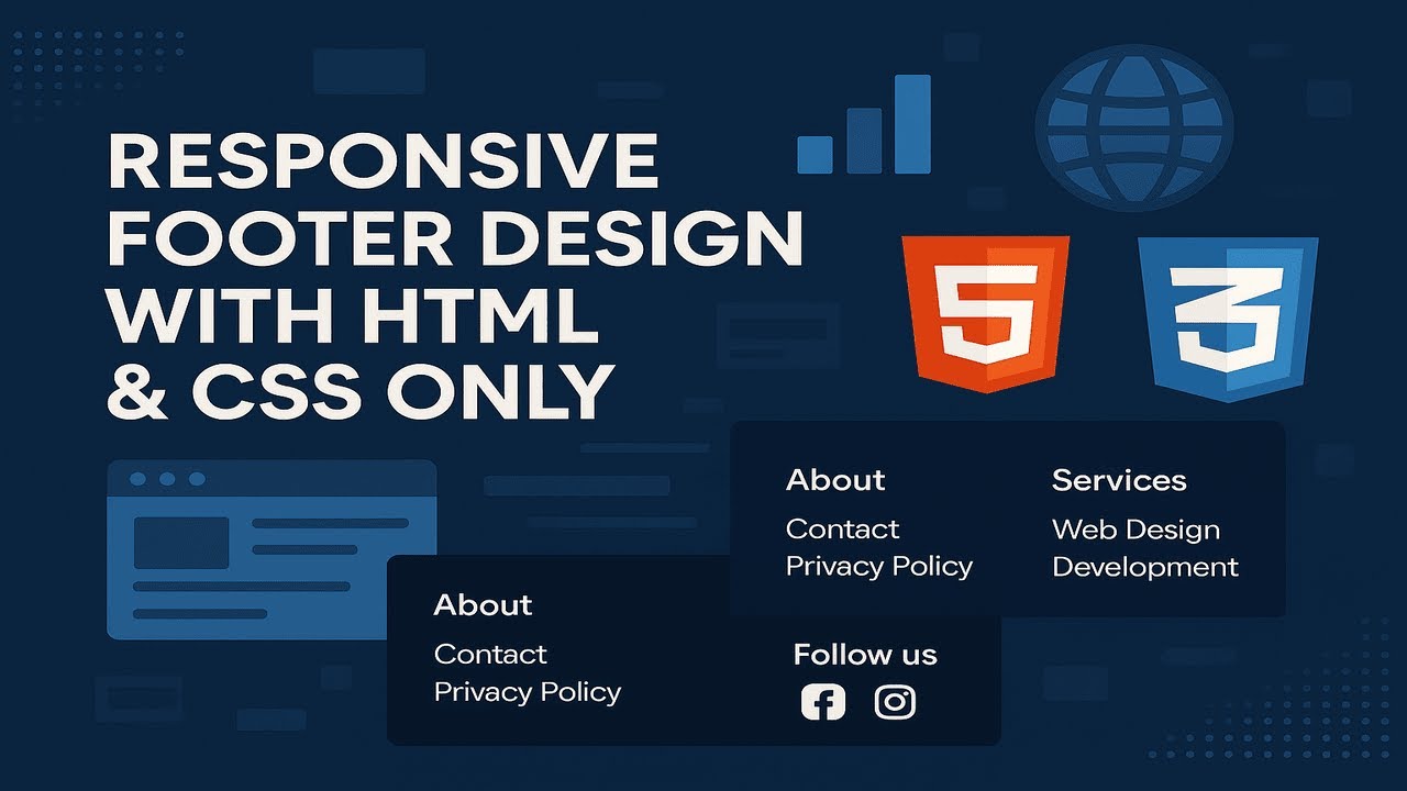 Responsive Footer Design with HTML & CSS Only