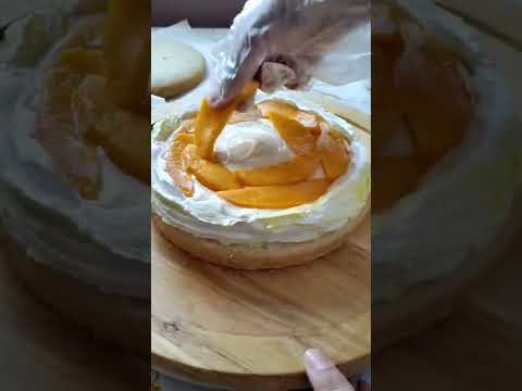 vanilla cake with custard and mango filling 🤤 | Subscribe for more or just do it 😉
