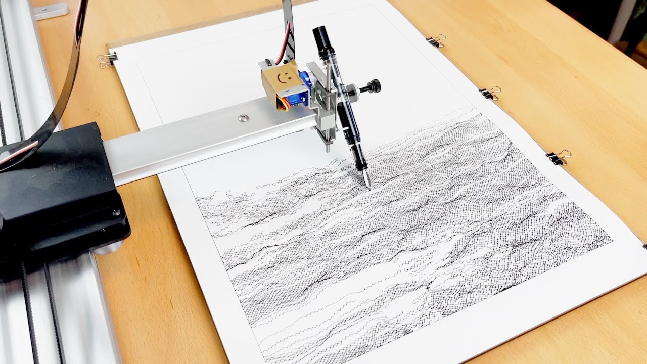 A simple pen plot, engineering vs art