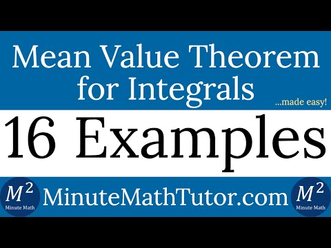 Mean Value Theorem for Integrals | 16 Examples