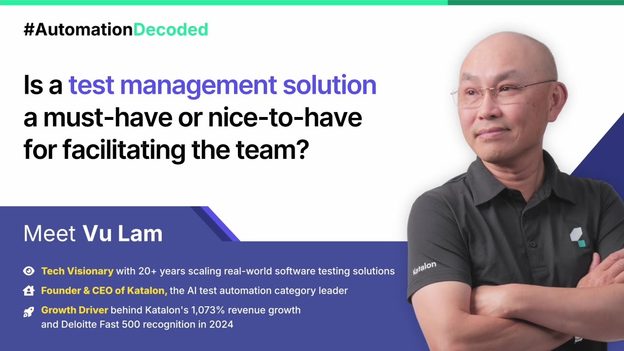 Is a test management solution a must-have or nice-to-have for facilitating the team?
