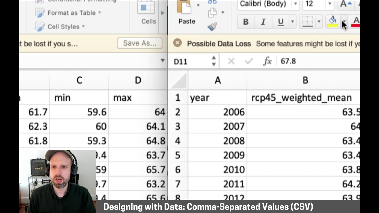 Comma-Separated Values (CSV) – Time Series/Designing With Data