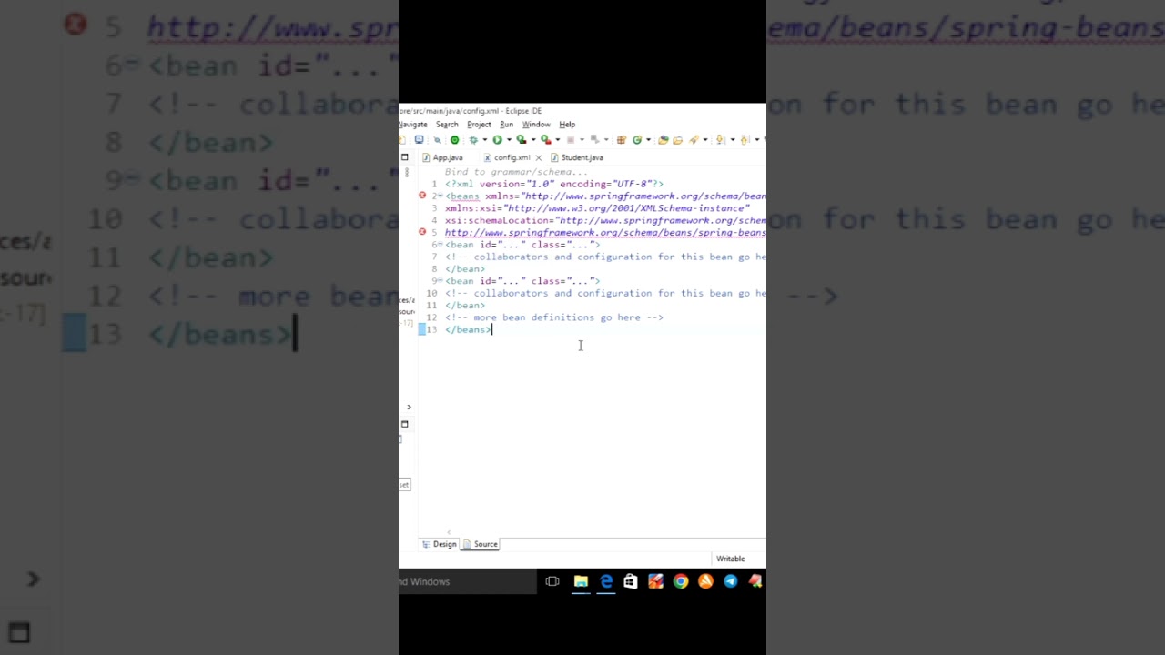 Spring XML file cvc-elt finding declaration beans error resolved..✅ #java #spring #cvc-elterror