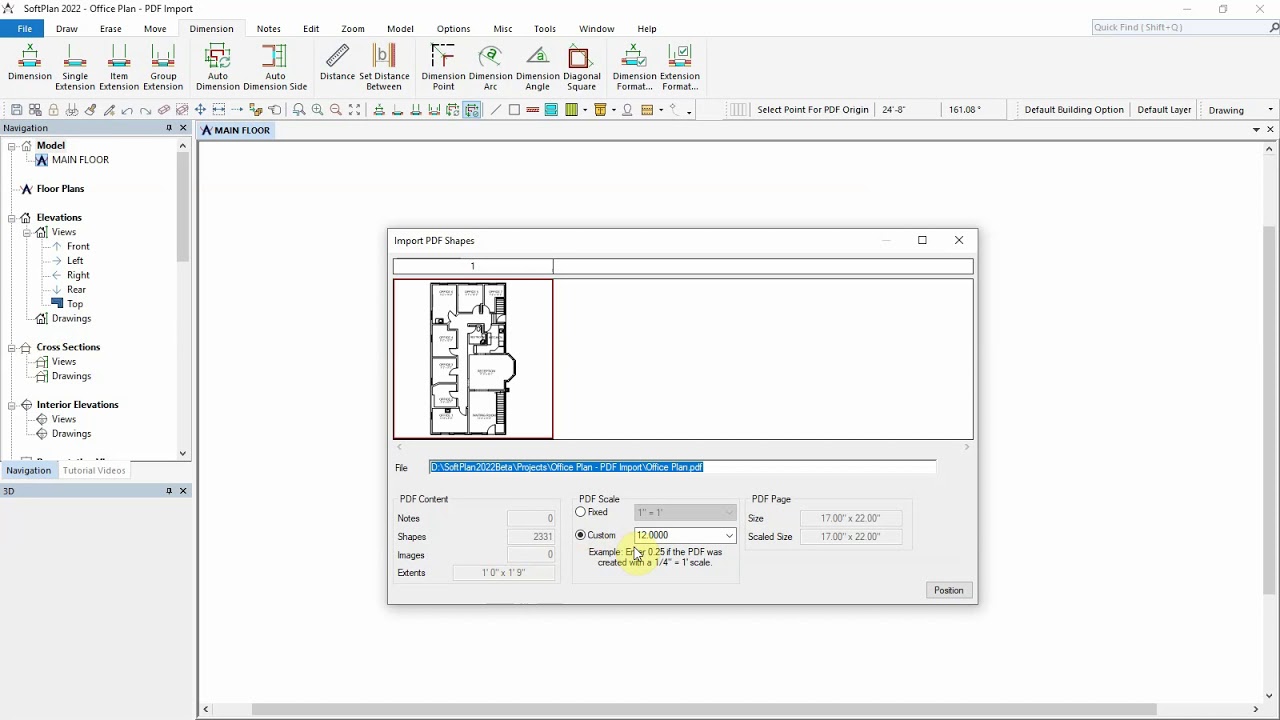 Importing PDF (Shapes)