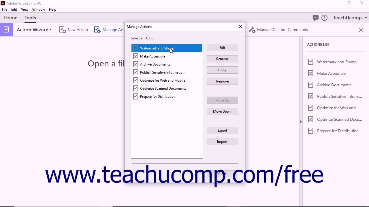 Acrobat Pro DC Tutorial Sharing Actions - Adobe Acrobat Pro DC Training Tutorial Course