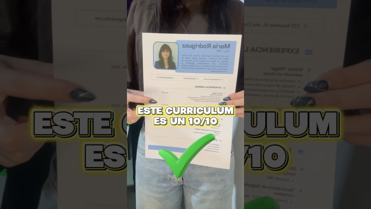 This is how your CV should look 🚀✅ #resume #job #professionalCV #employment #CV