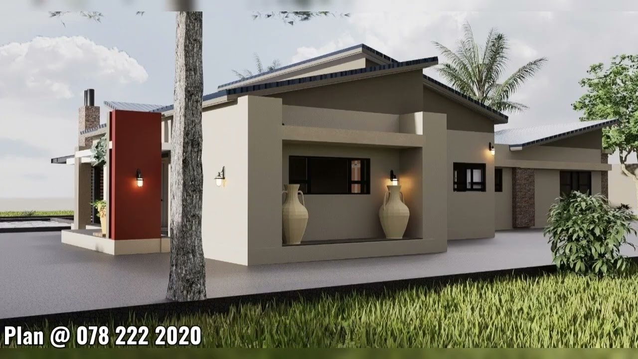 4 Bedroom Modern Butterfly House Plan