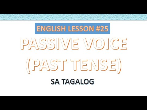 PASSIVE VOICE PAST TENSE PAST PARTICIPLE PREPOSITION BY NOUN sa Tagalog English Grammar eit v 25