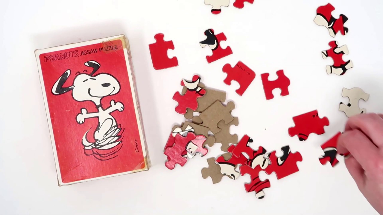 Snoopy | Happy Dance! Snoopy Jigsaw Puzzle Build - Milton Bradley | CollectPeanuts.com