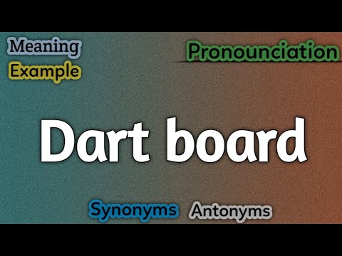 Dart board meaning | dart board pronounciation