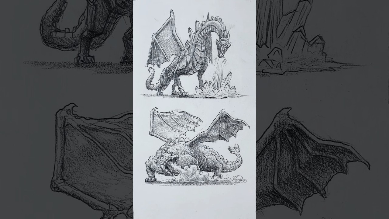How To Draw A Dragon 🐲 #art #drawing #foryou