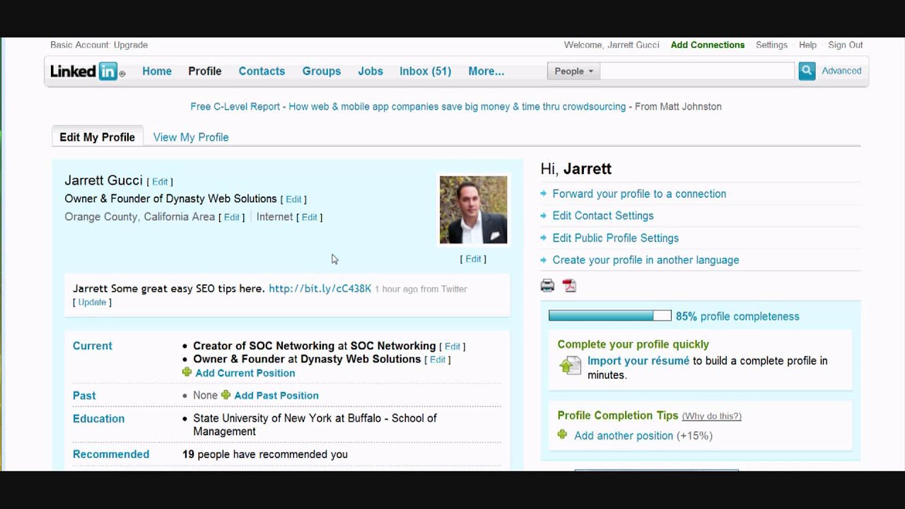 Using LinkedIn Answers