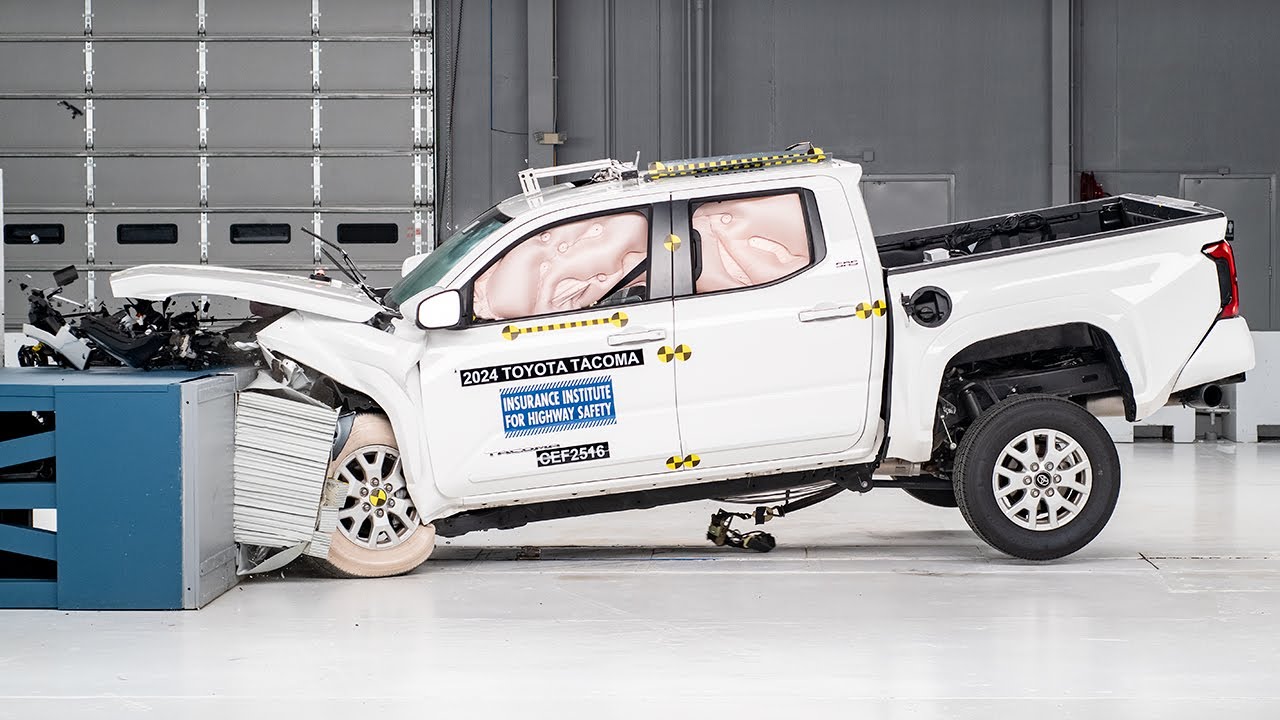2024 Toyota Tacoma Crew Cab Rated Marginal in the IIHS Updated Moderate ...