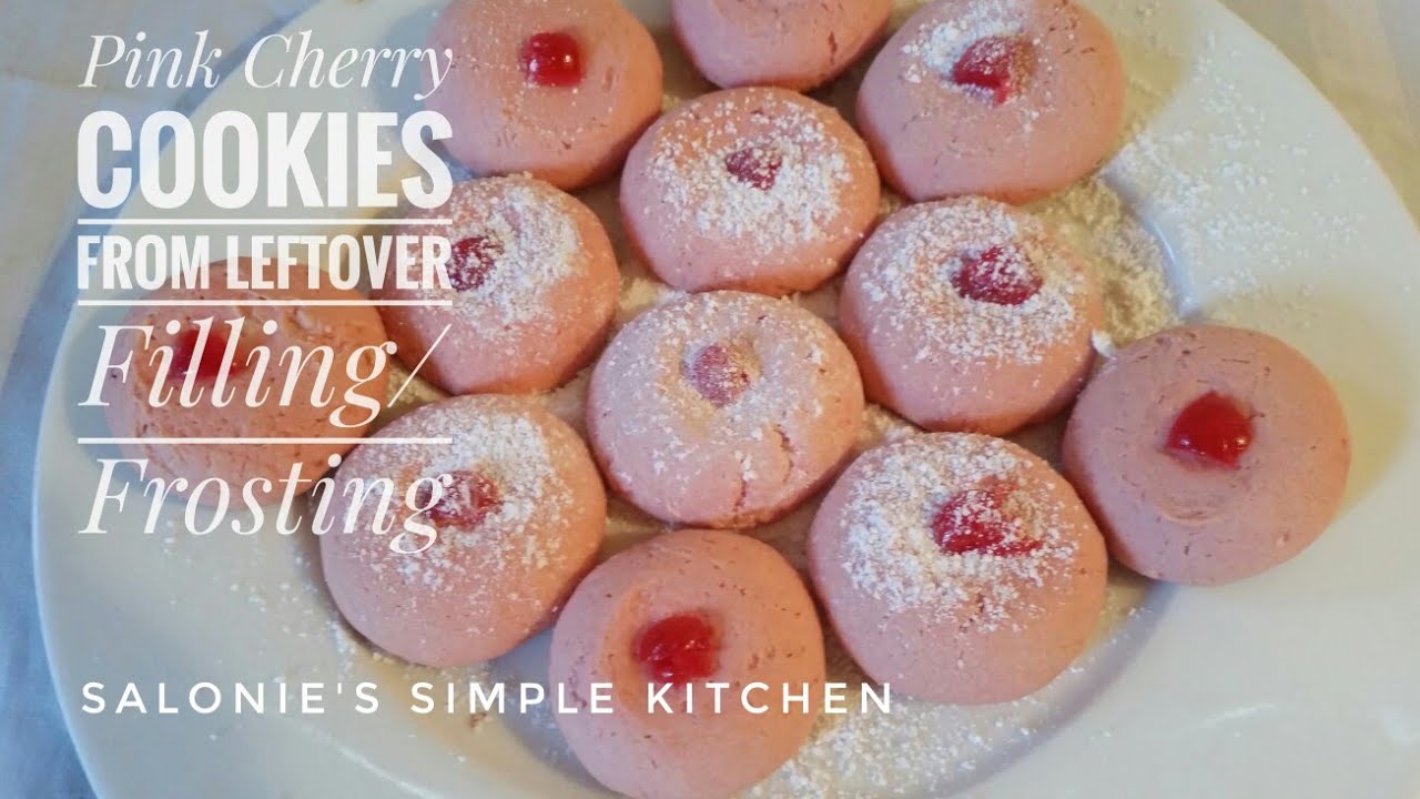 Cherry Cookies | What To Do With Leftover Cream Cheese Frosting | Cookies Made From Frosting