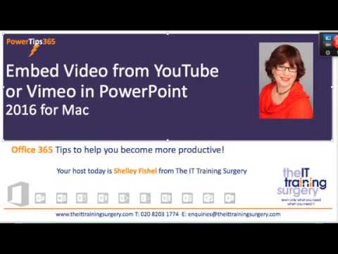 Insert Video from Youtube in PowerPoint 2016 Mac