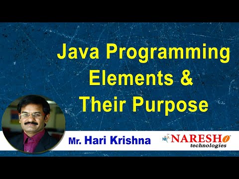 Learn Java Programming elements and their purpose | Mr Hari Krishna ...