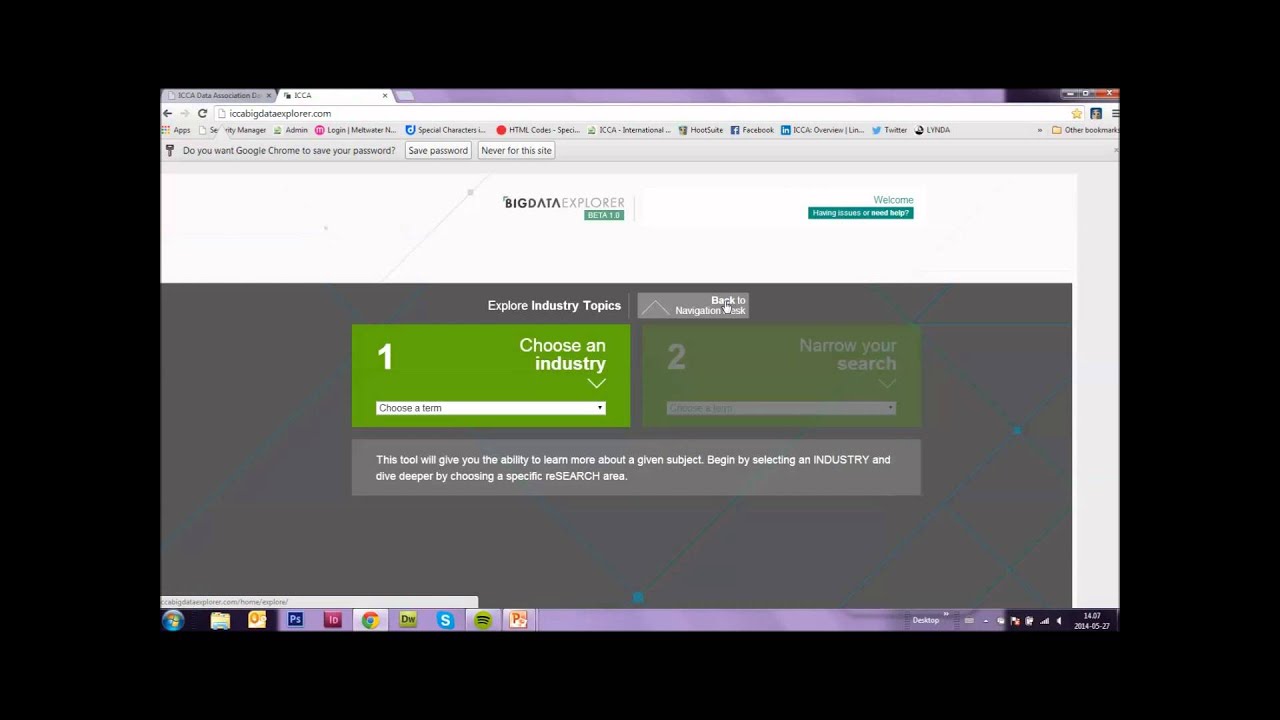 ICCA Big Data Search Instruction Video