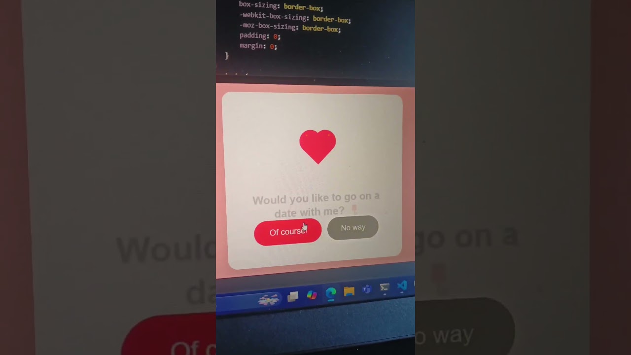 Valentine's Idea 💞#developer #programming #javascript #java #coding #coder #codingtutorial #laravel