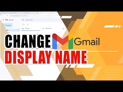 How To Change Gmail Account Name In Pc | Change Email Display Name In Gmail