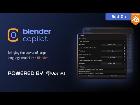 GitHub - pramishp/BlenderCopilot: Blender Copilot is a project that uses OpenAI's ChatGPT to ...