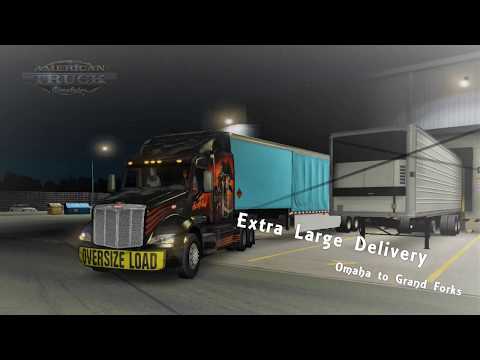 American Truck Simulator Extra Long Delivery to Grand Forks, North Dakota