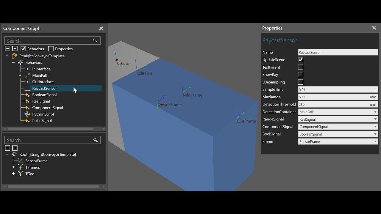 Model a Raycast Sensor