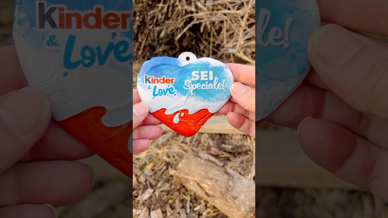 Kinder Chocolate Heart ASMR unboxing #kinderchocolate #chocolate #marilamiace