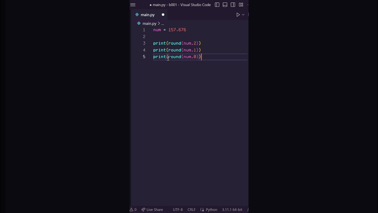 Python ROUNDING Trick!! #python #programming #coding