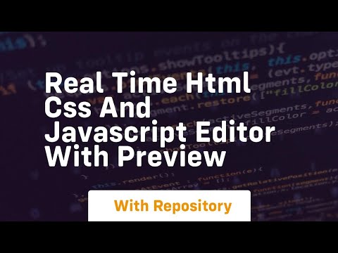 Real time html css and javascript editor with preview