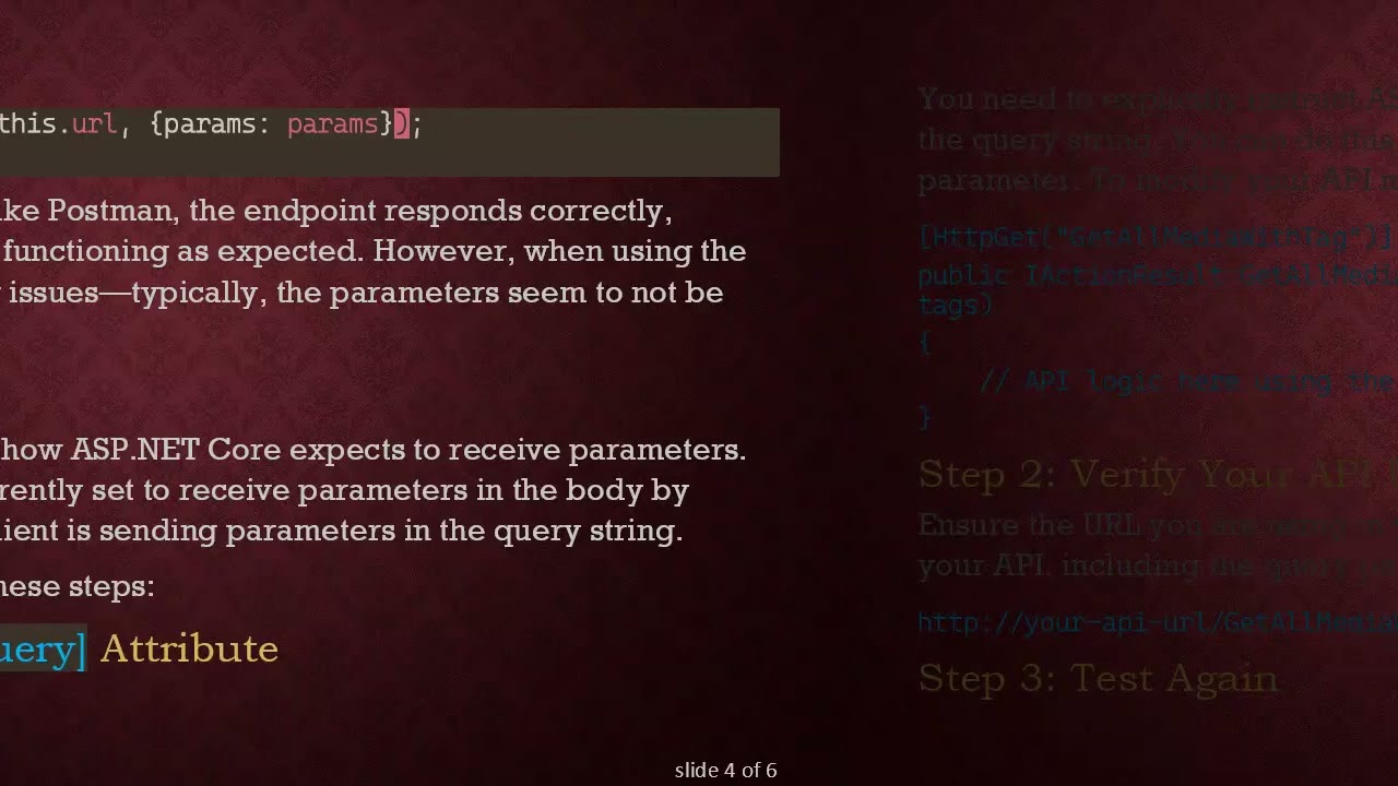Resolving Angular HttpClient GET Parameter Issues with ASP.NET Core API