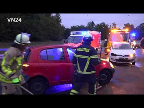 11.09.2019 - VN24 - Car crash hit in crash barriers on A1 motorway - two persons injured