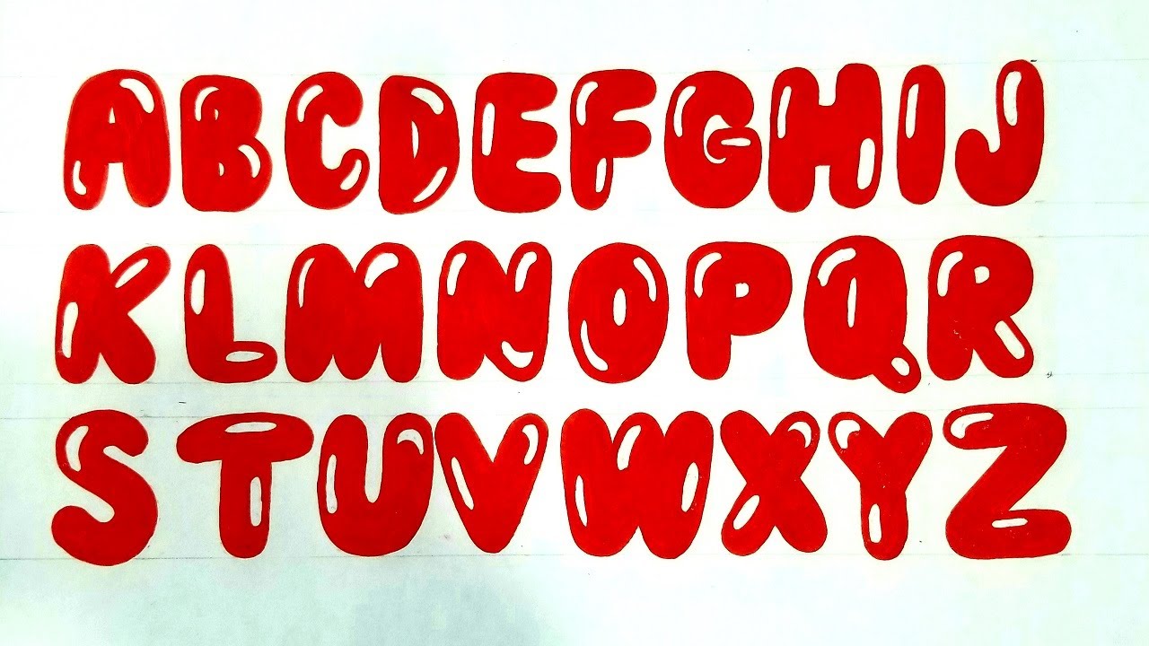 how to shadow bubble letters - writing letters in shadows | lettering tutorial