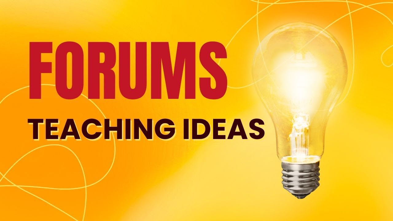 Great tips when teaching in online forums/discussions