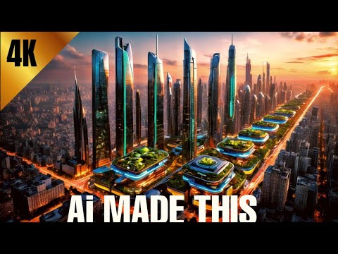 Exploring a Futuristic City | AI-Generated Sci-Fi Metropolis with Advanced Architecture and Tech